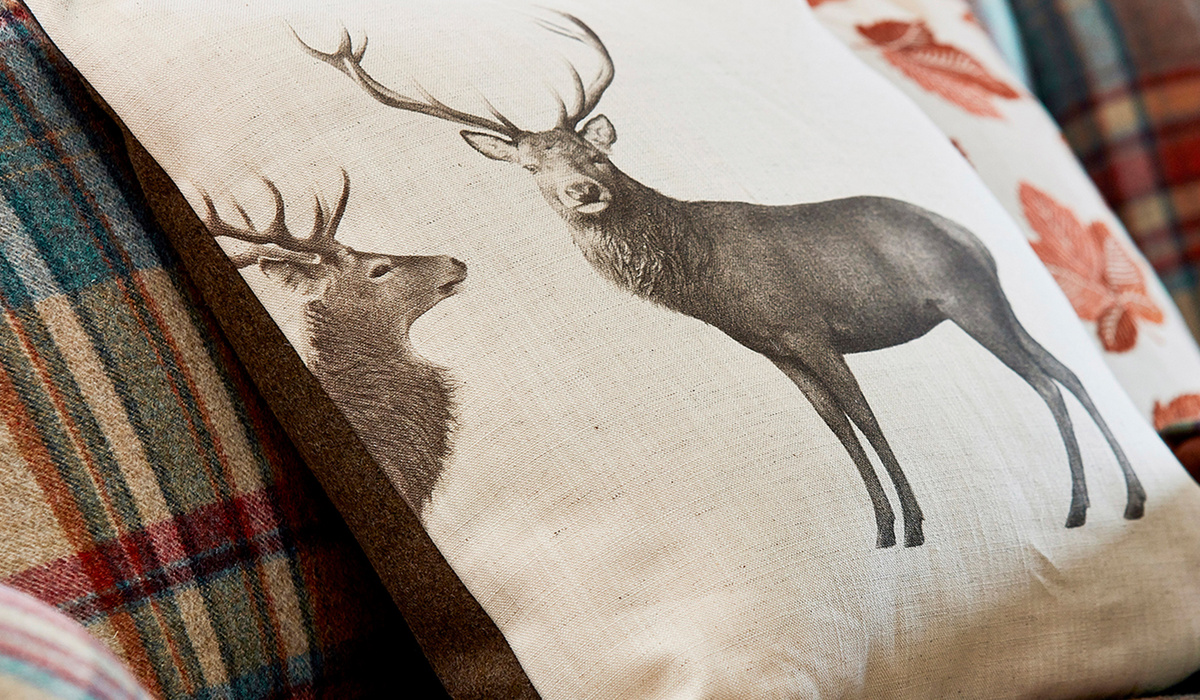 Natural Deer Print Fabric for Rustic Home Decor | Textilia NZ